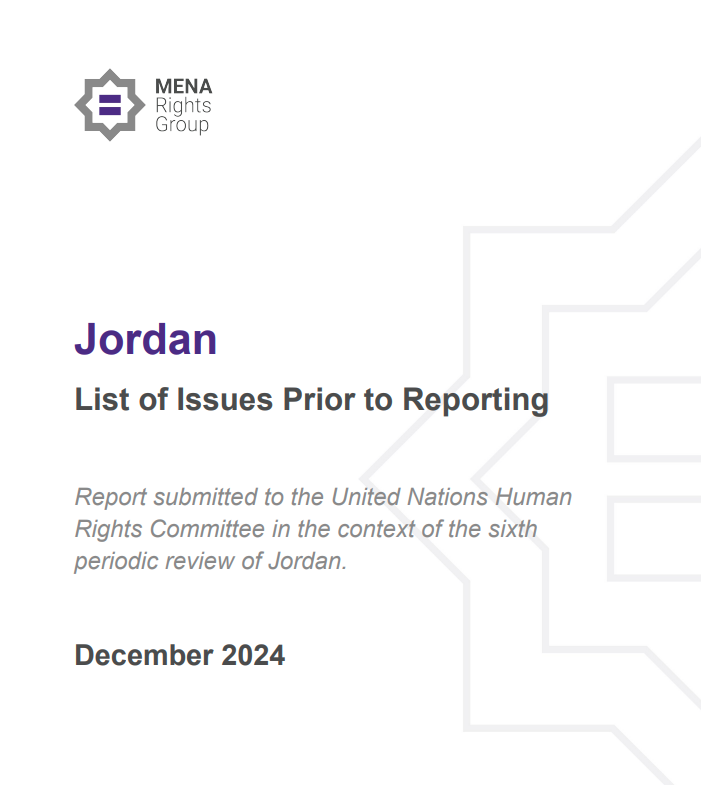 Jordan: Report submitted to the UN Human Rights Committee | MENA Rights Group